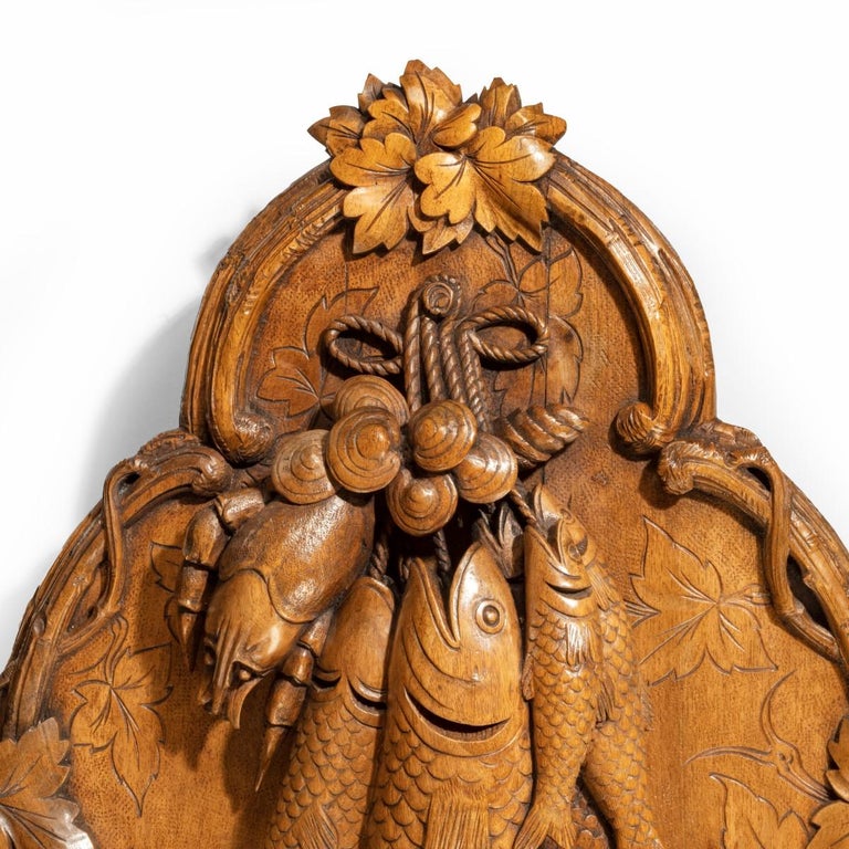 Pair of ‘Black Forest’ Walnut Game Plaques Attributed to Johann Flück ...