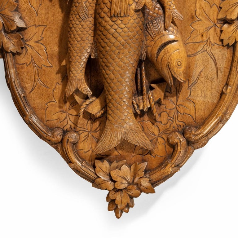 Pair of ‘Black Forest’ Walnut Game Plaques Attributed to Johann Flück ...