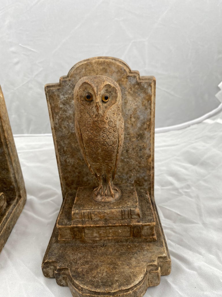 Pair of Book Supports, Glazed Clay For Sale at 1stDibs