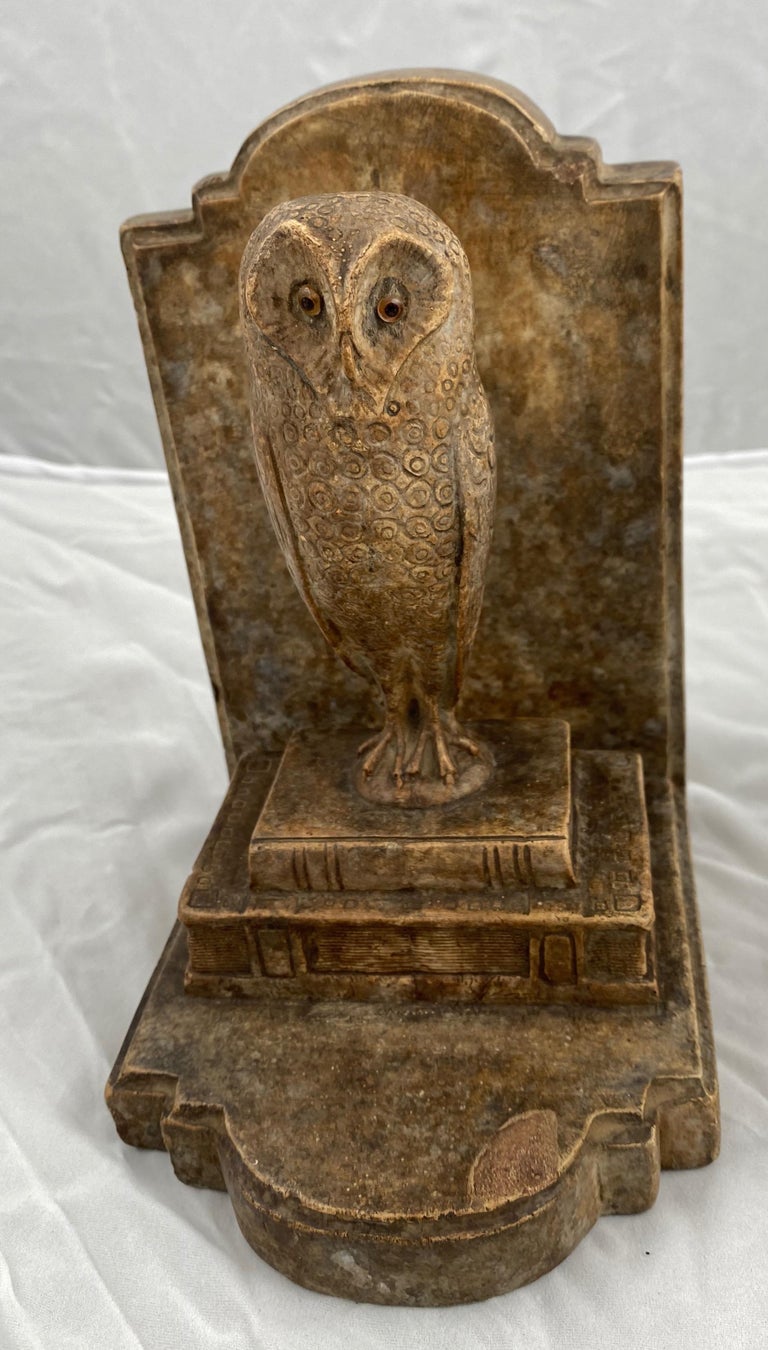 Pair of Book Supports, Glazed Clay For Sale at 1stDibs