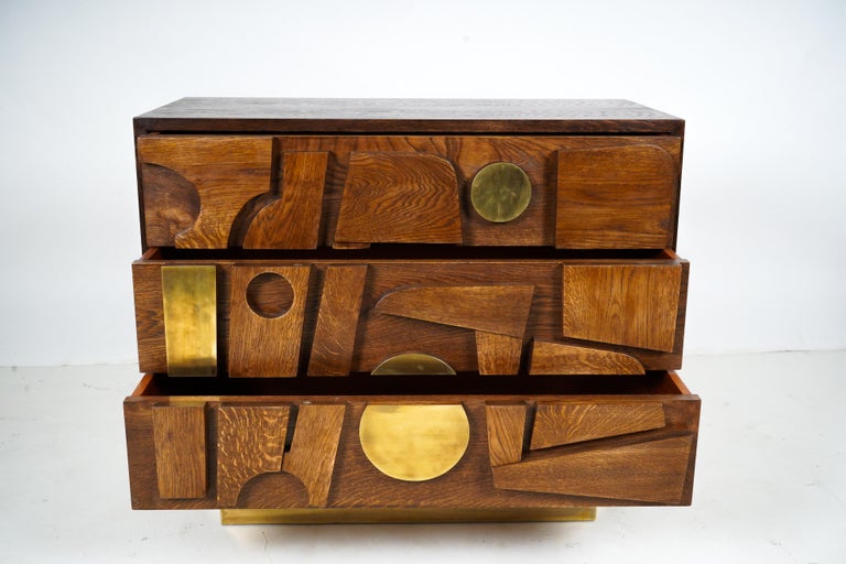 Pair of Brutalist Side Chests For Sale at 1stDibs
