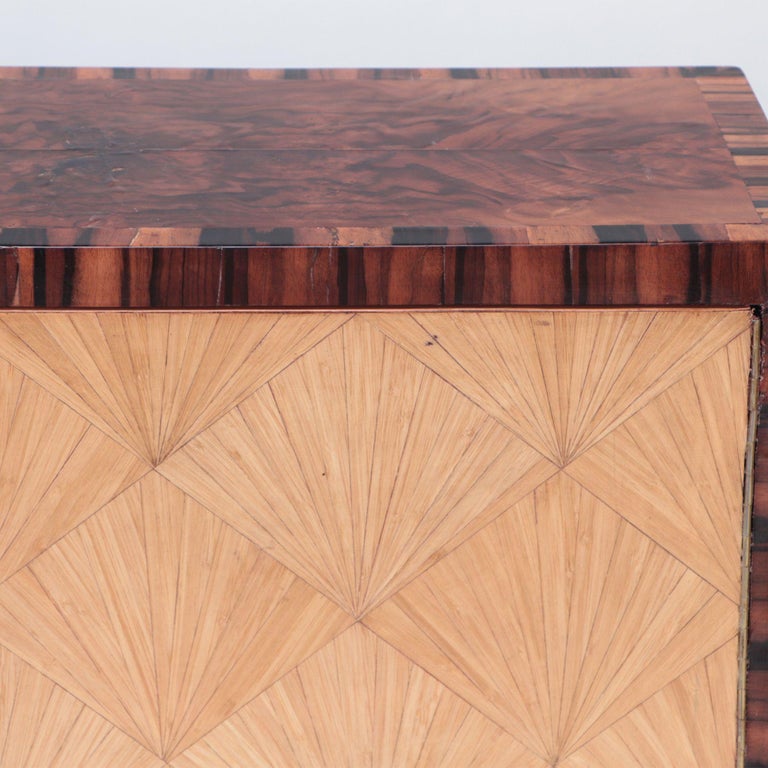 Pair of Burl Walnut and Rosewood Inlaid Cabinets, Contemporary For Sale ...