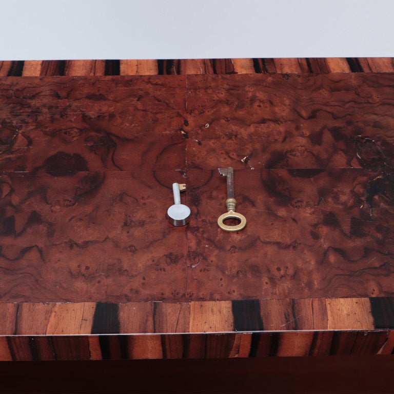 Pair of Burl Walnut and Rosewood Inlaid Cabinets, Contemporary For Sale ...