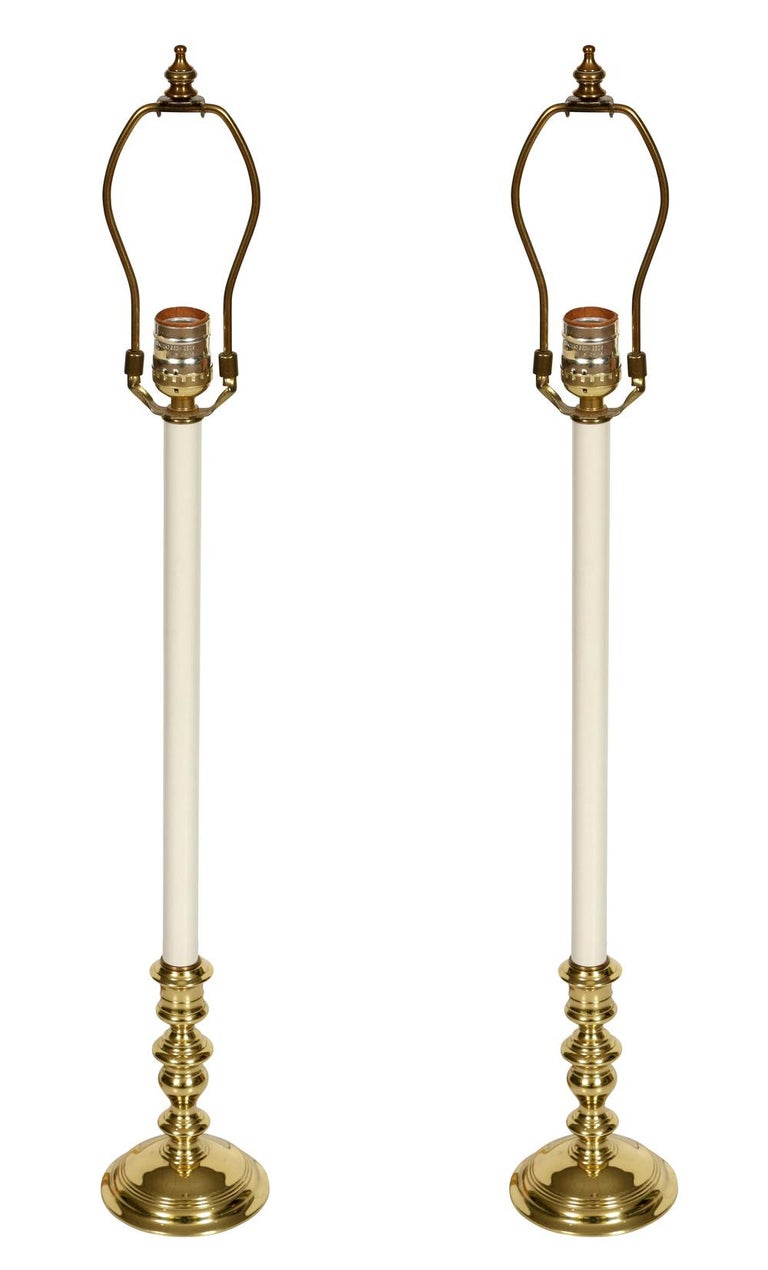 Pair of Candlestick Lamps For Sale at 1stDibs