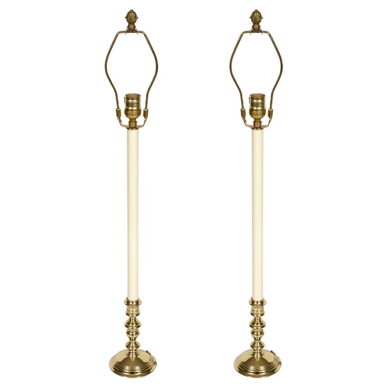 Pair of Candlestick Lamps For Sale at 1stDibs