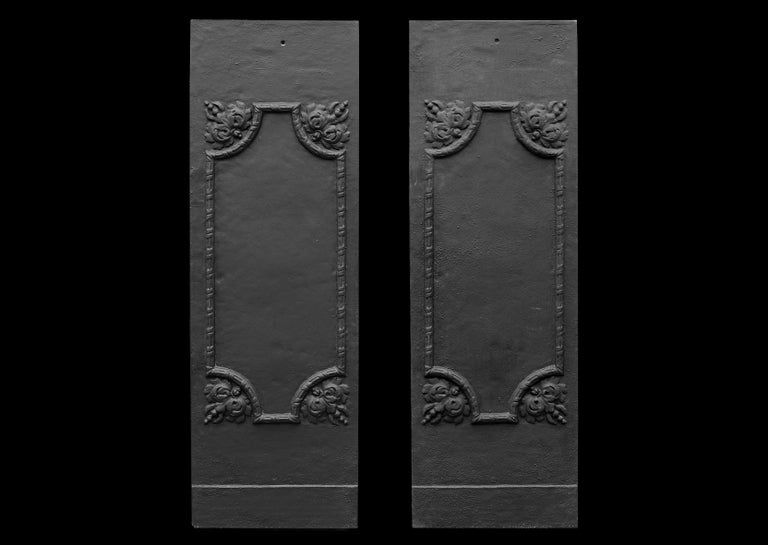 Pair of Cast Iron Interior Panels For Sale at 1stDibs