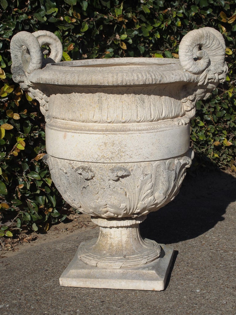 Pair of Cast Stone 'Versailles' Urns For Sale at 1stdibs