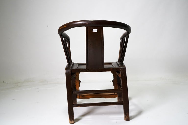 Pair of Chinese Round Back Chairs with Original Patina For Sale at 1stDibs