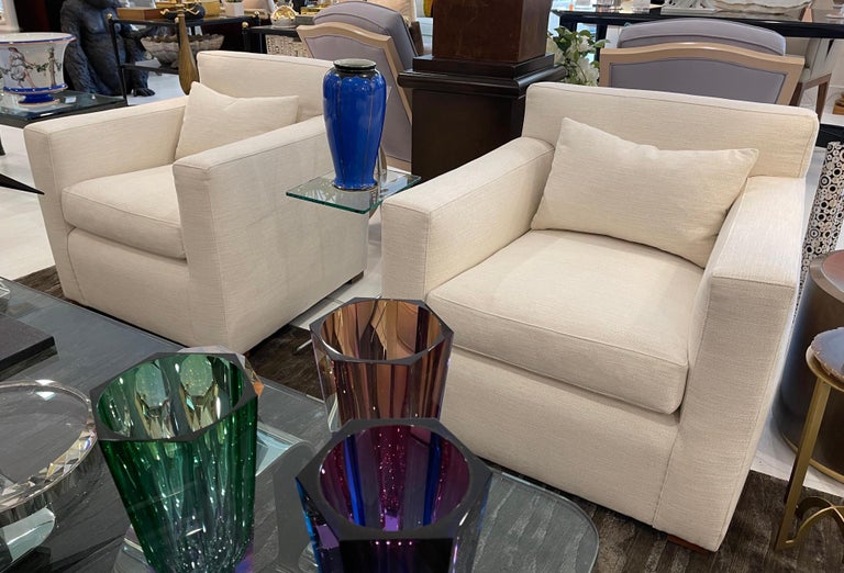 Pair of Club Chairs by Samuel Marx at 1stDibs