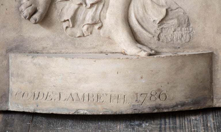 Pair of Coade Stone Figurative Panels at 1stDibs