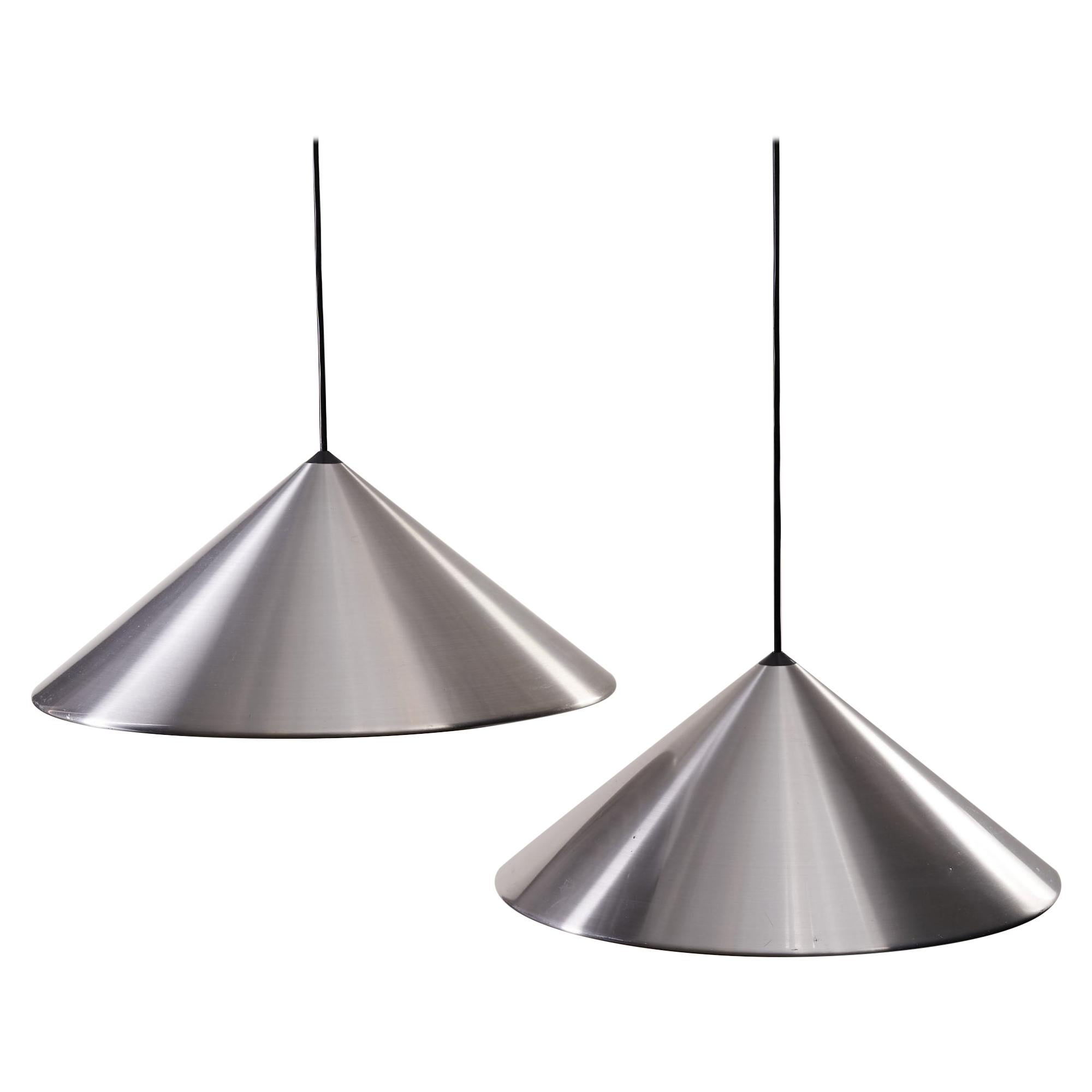 Pair of Conical Pendant Lights at 1stDibs