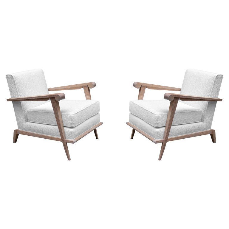 A Pair of Contemporary French Modernist Style Armchairs For Sale at 1stDibs