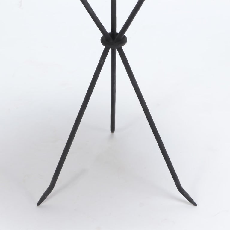 Pair of Contemporary Wrought Iron Drink Tables with Rosewood Tops For ...