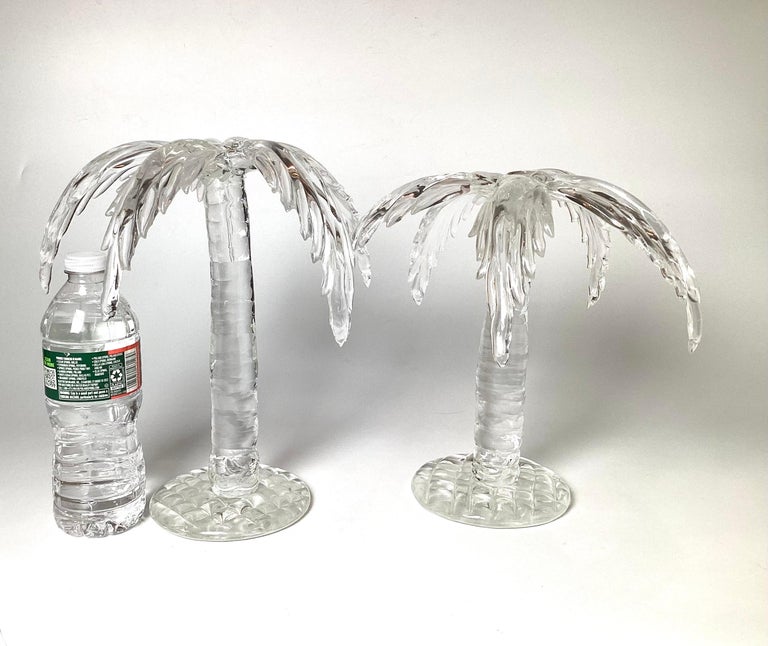 Pair of Crystal Palm Trees, Italy, 1970s For Sale at 1stDibs