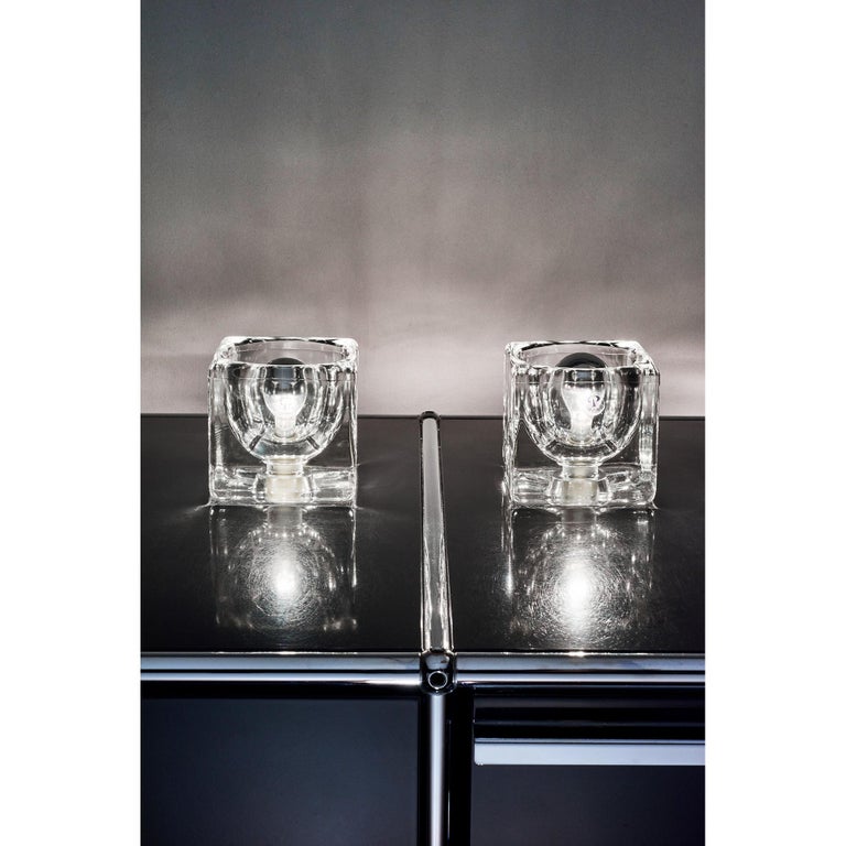 Pair of Cube Table Lamps by Peill and Putzler For Sale at 1stDibs