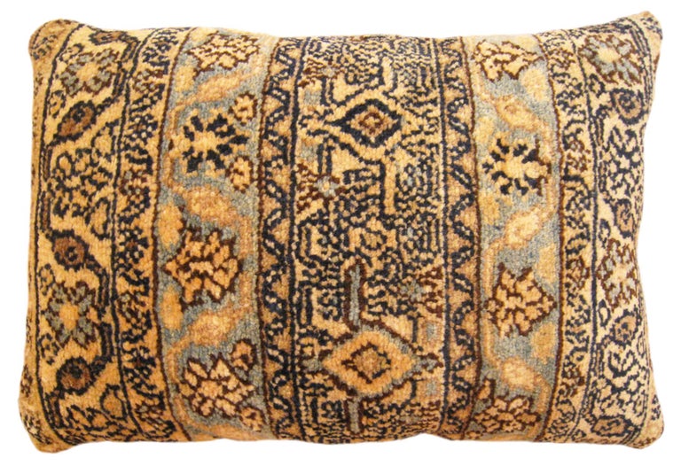 Pair of Decorative Antique Persian Hamadan Rug Pillows with Floral ...