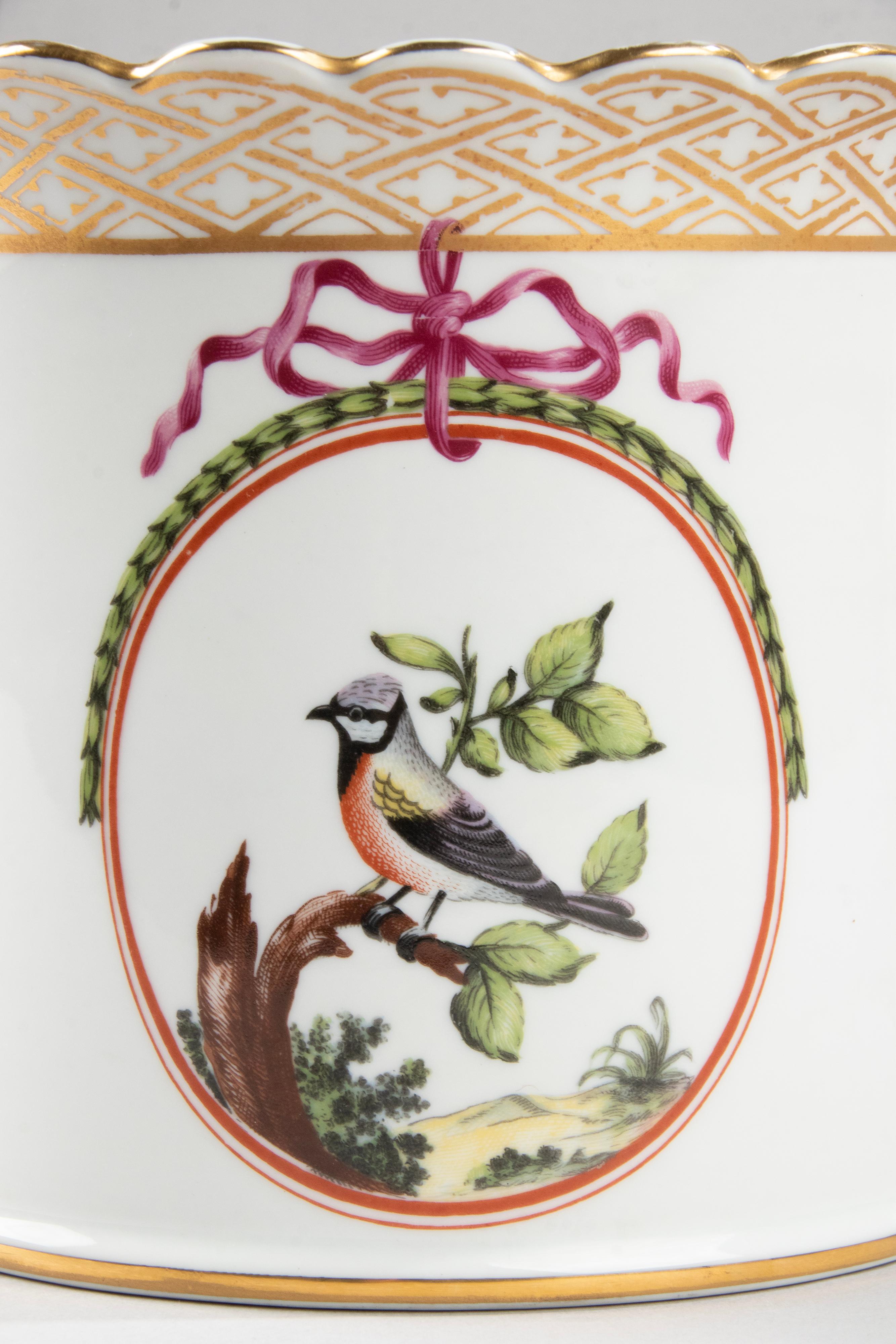 Pair of Decorative Porcelain Cache Pots Made by Haviland Limoges For ...