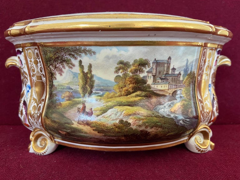 Pair of Derby Porcelain Bough Pots C.1815 For Sale at 1stDibs