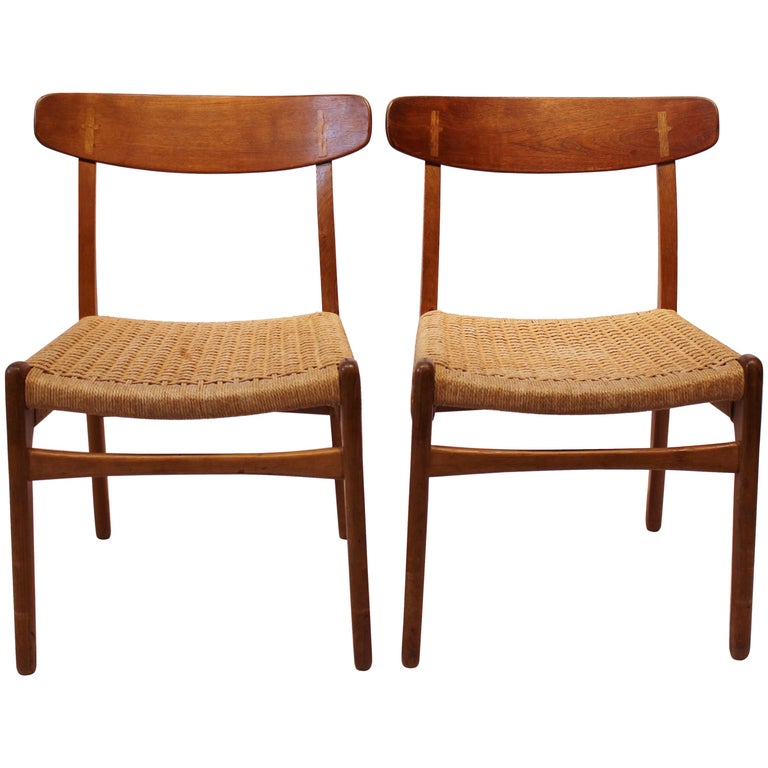 Pair of Dining Chairs, CH23, by Hans J. Wegner, 1960s at 1stDibs