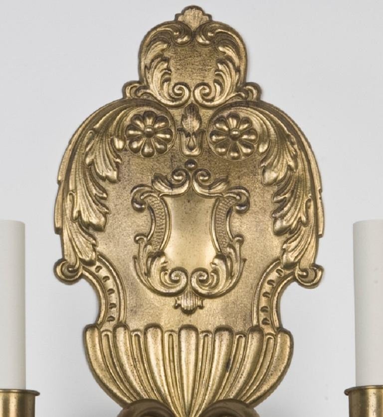 Two Arm Sterling Bronze Co. Sconces based on an English Design by ...
