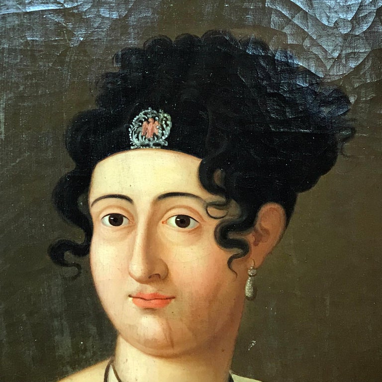 Pair of Early 19th Century French Portraits For Sale at 1stDibs