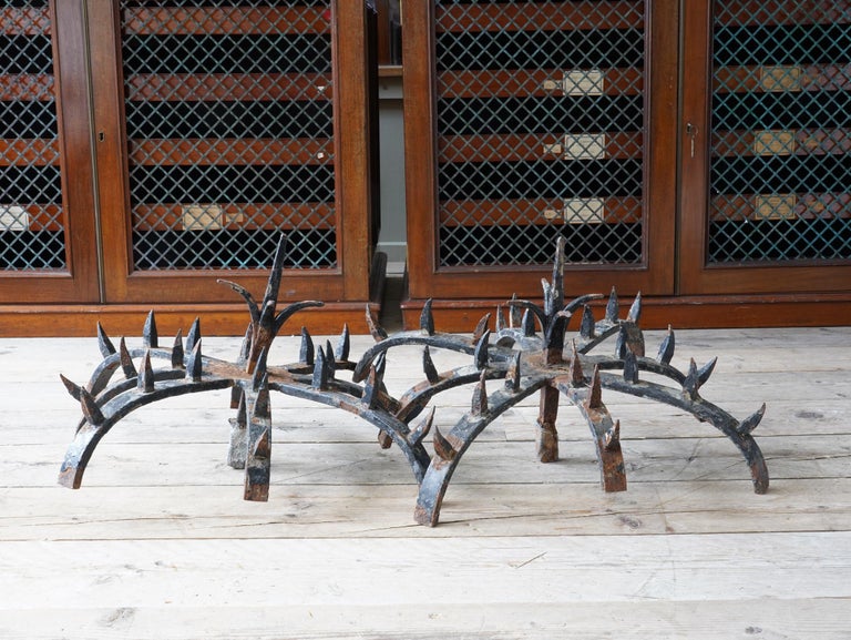 Pair of Early 19th Century Wrought Iron Pillar Caps at 1stDibs