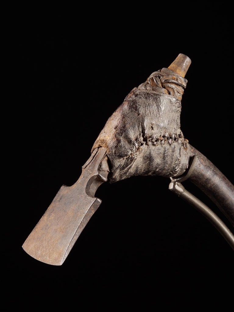 Pair of Early Native Tribal South Oceanic Ceremonial Decorated Adze For ...