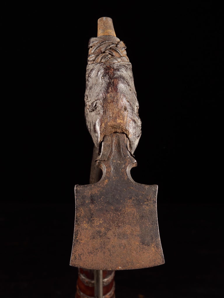 Pair of Early Native Tribal South Oceanic Ceremonial Decorated Adze For ...