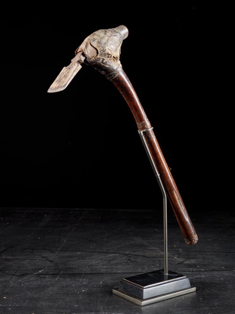 Pair of Early Native Tribal South Oceanic Ceremonial Decorated Adze For ...