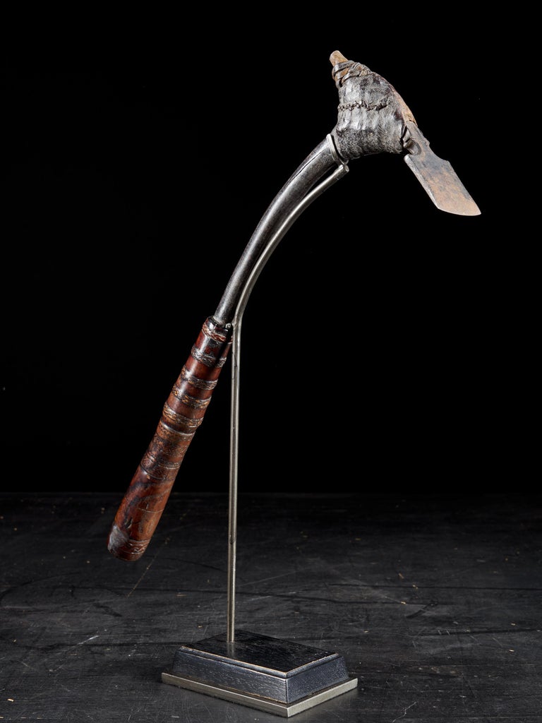 Pair of Early Native Tribal South Oceanic Ceremonial Decorated Adze For ...