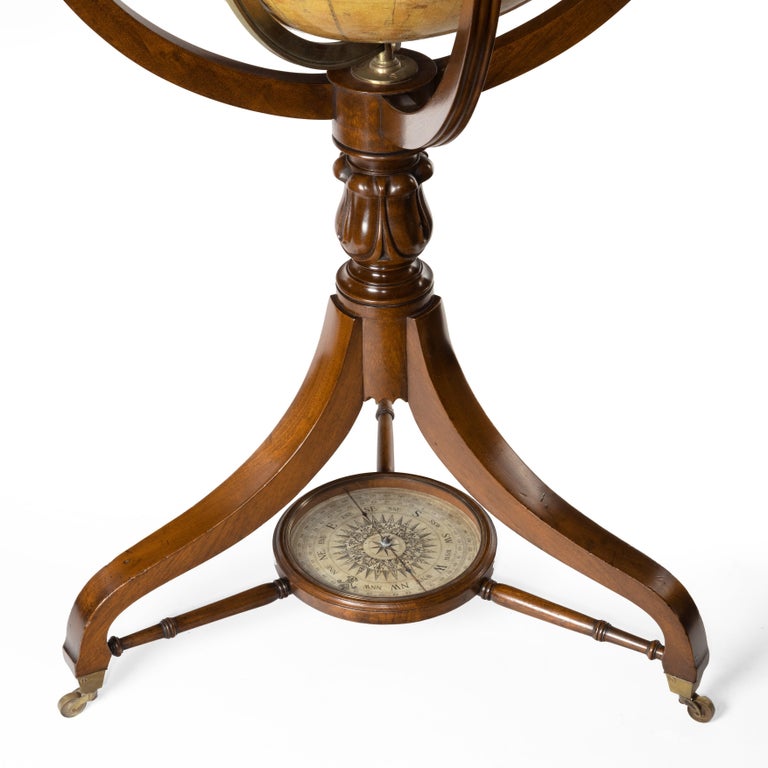 Pair of Early Victorian Globes by Smith and Son at 1stDibs