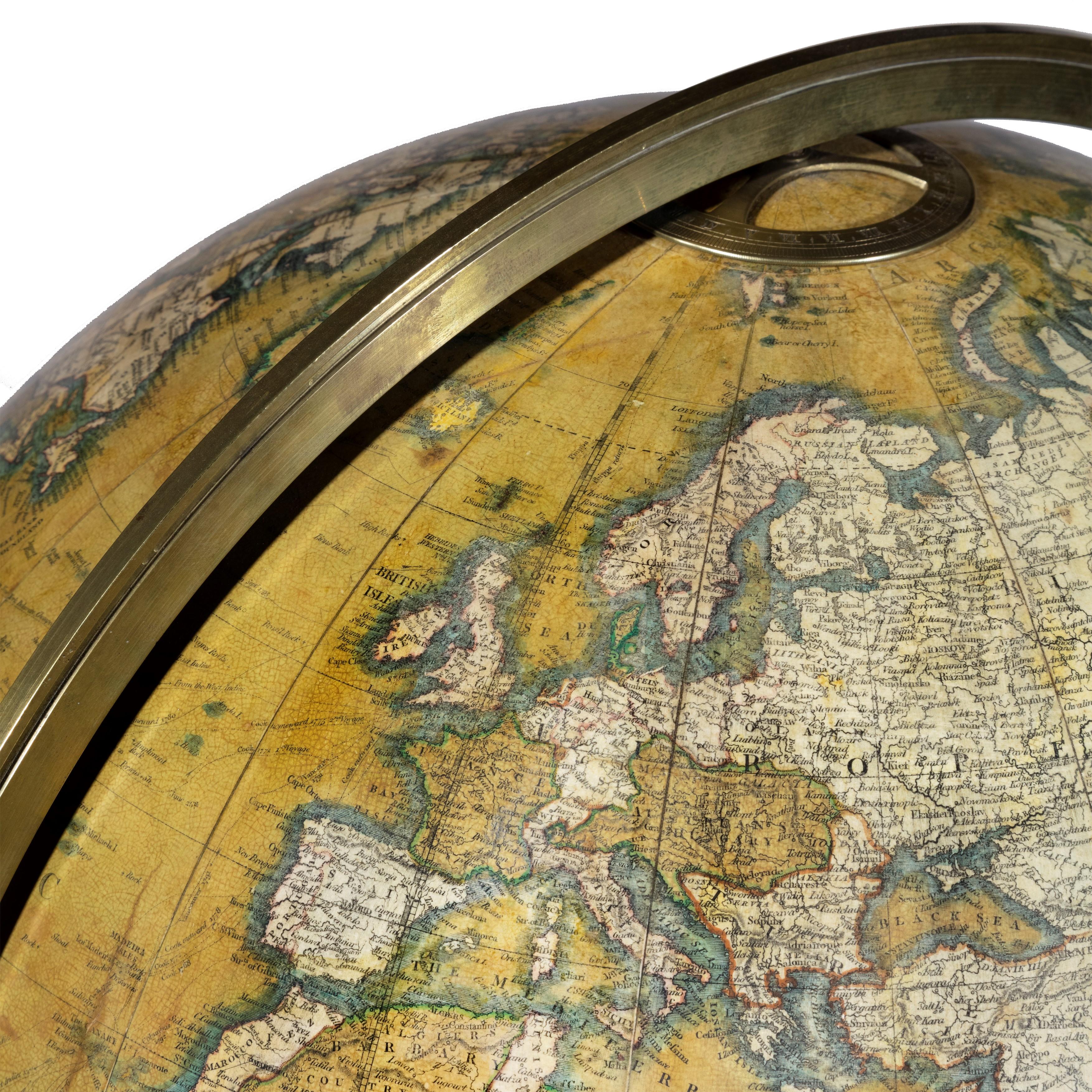 Pair of Early Victorian Globes by Smith and Son at 1stDibs