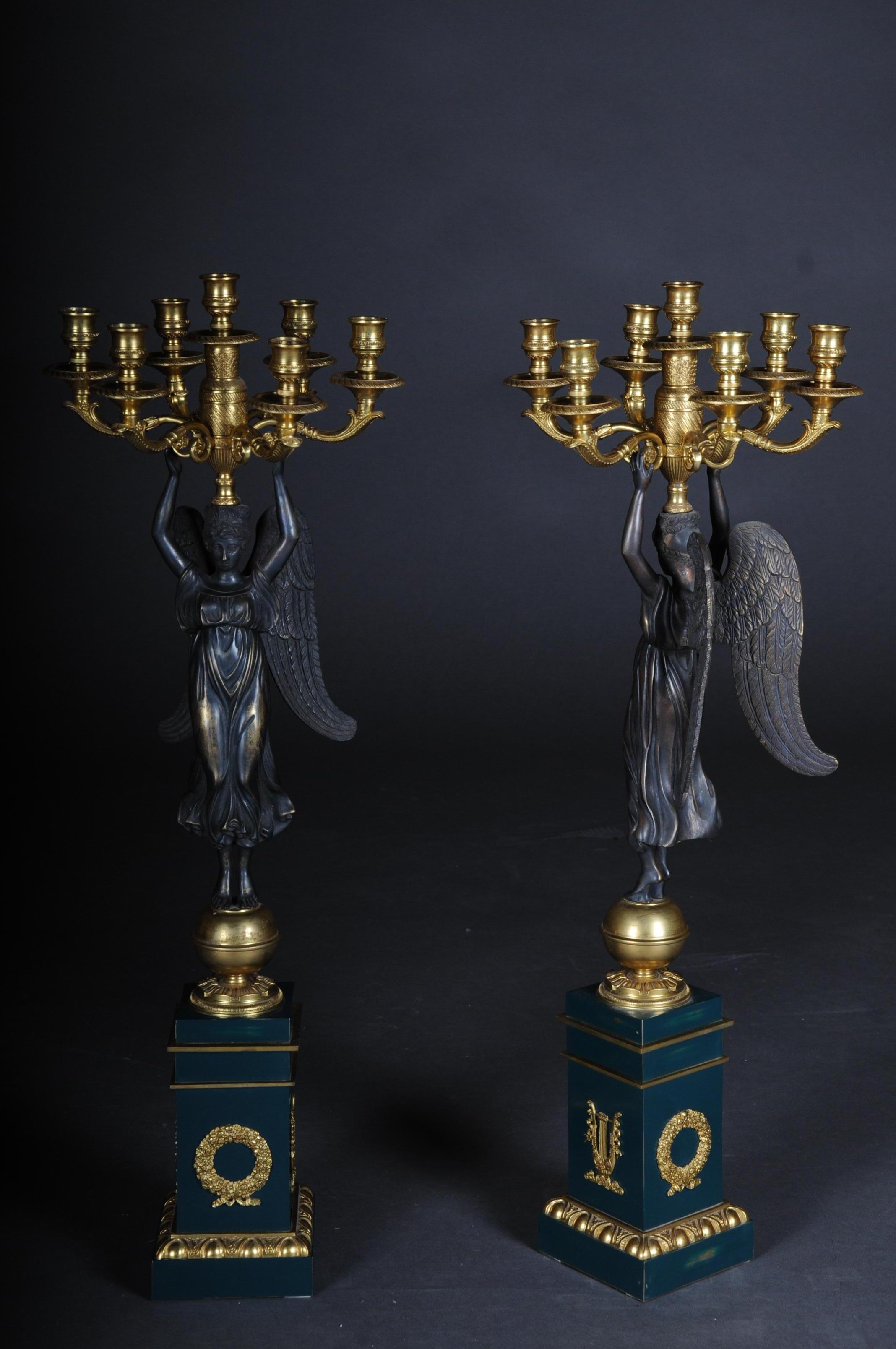 Pair of Empire Ceremonial Bronze Candelabras/Candlesticks after P. P ...