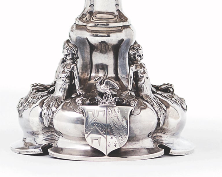 Pair of English 19th Century '1875' Victorian Silver Tazze by Alexander ...