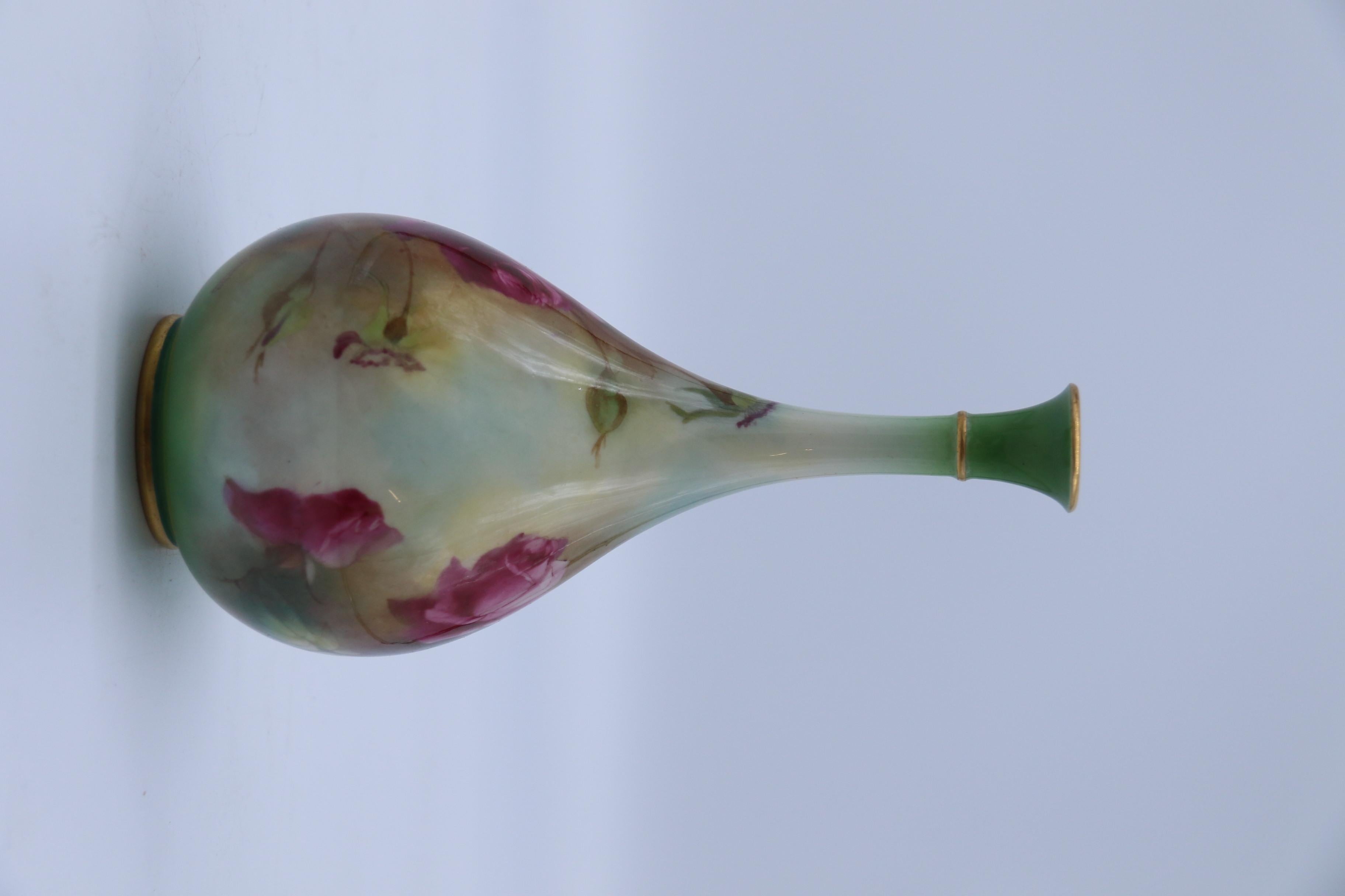 Pair of English Royal Worcester Hadley's Vases by Harry Martin Dated ...