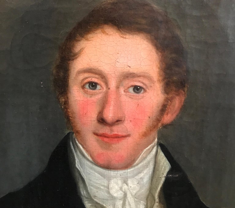 Pair of European Portraits of an Aristocratic Couple, 1819 For Sale at ...