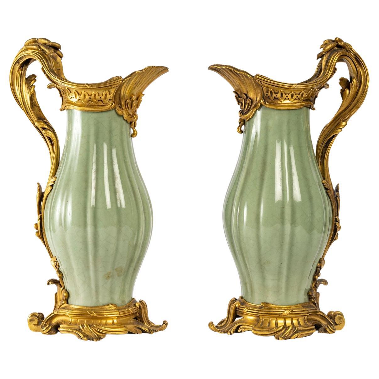 Rare and Important Set of Four Meissen Ewers of the Four Elements by J ...