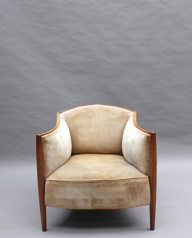 Pair of Fine French Art Deco Club Chairs at 1stDibs