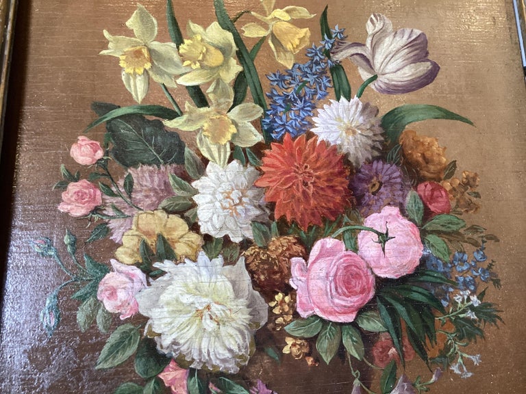 Pair of Flemish Style Floral Still Lifes by Karl Heiner For Sale at 1stDibs