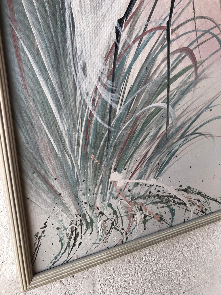 Pair of Florida Great Egrets Oil on Canvas Paintings by Frank Walcutt ...