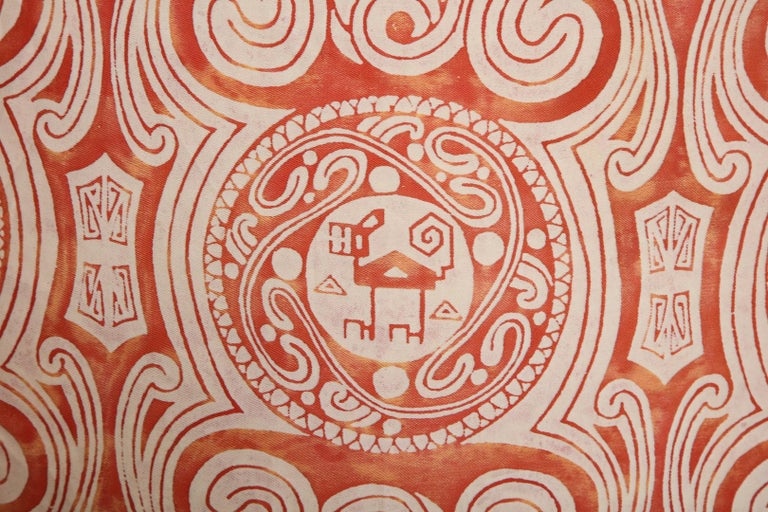 Pair of Fortuny Fabric Cushions in the Peruviano Incan Pattern For Sale ...