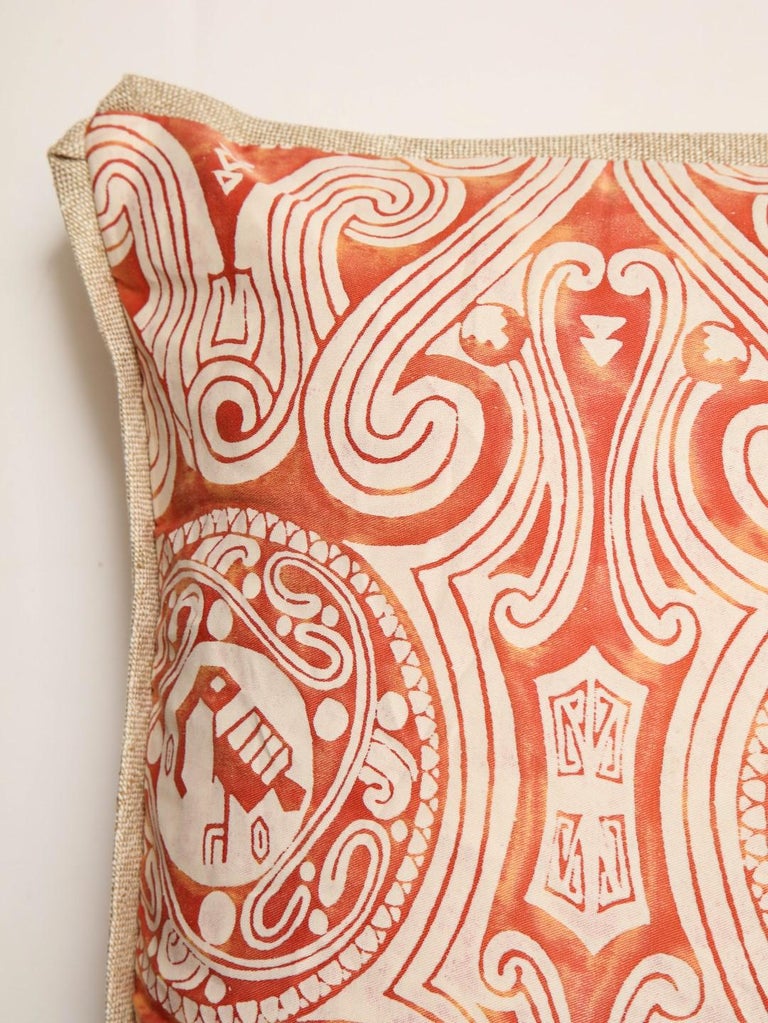 Pair of Fortuny Fabric Cushions in the Peruviano Incan Pattern For Sale ...