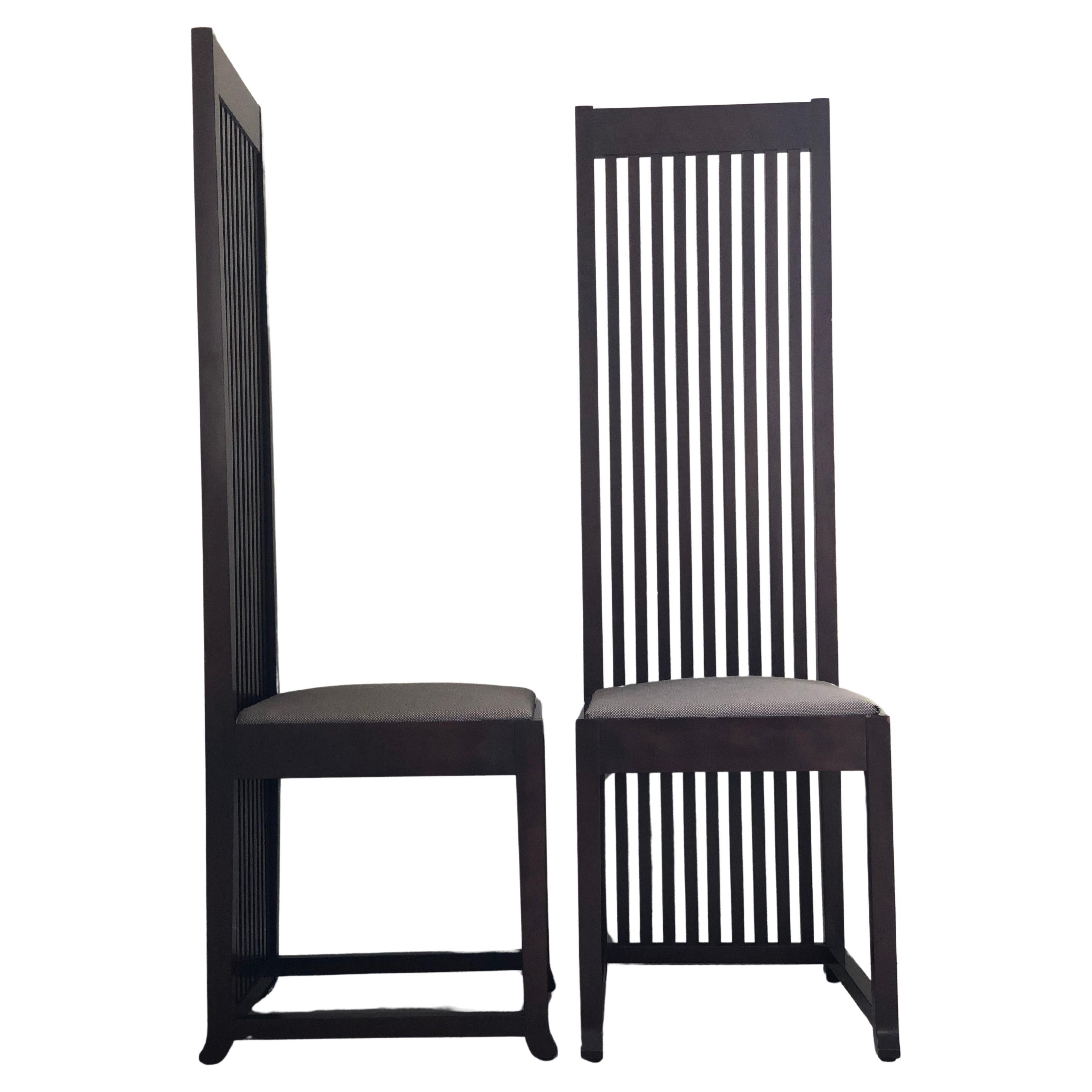 A Pair of Frank Lloyd Wright Robie Chairs for Cassina Italy 1986 For ...