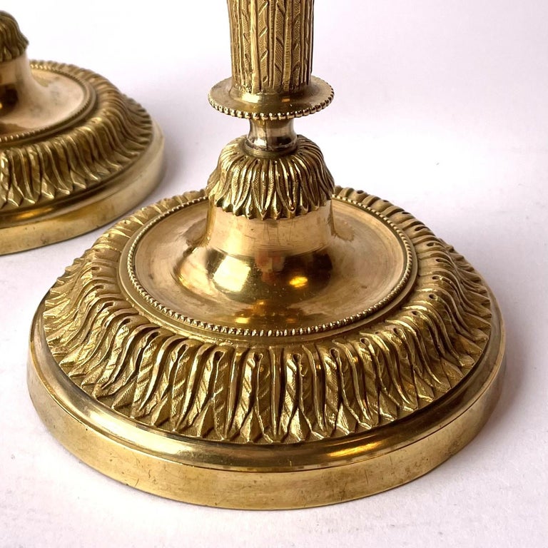 Pair of French Directoire Candlesticks, circa 1790 For Sale at 1stDibs
