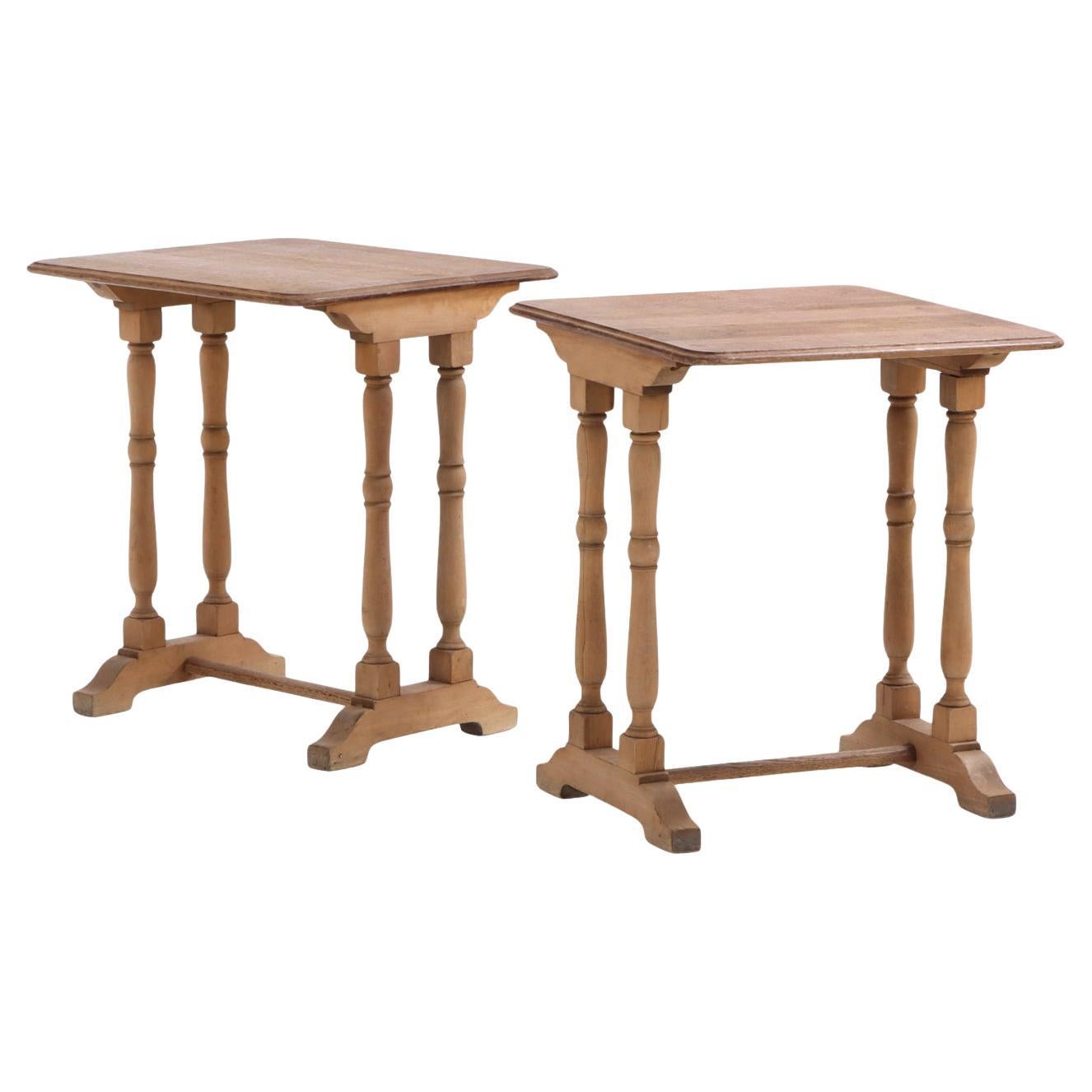 Pair of Early 20th Century Spanish Rustic Oak Side Tables with Drawers ...
