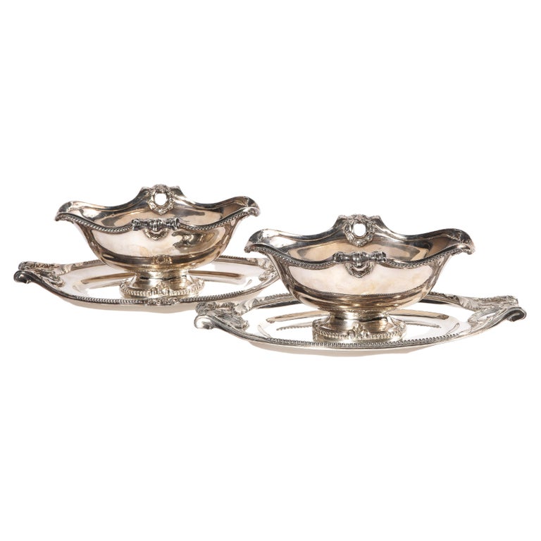 Pair of French Silver Sauceboats, Possibly Tetard Freres Paris, Circa ...