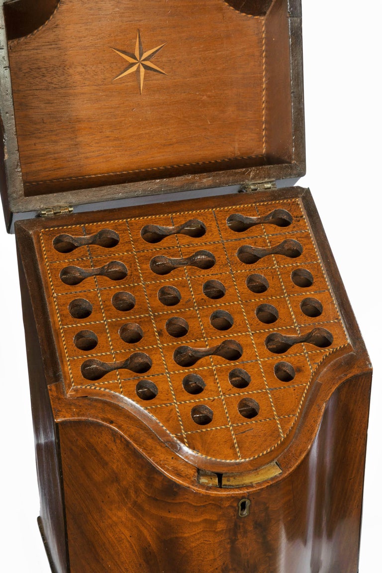 Pair of George III Period Mahogany Knife Boxes For Sale at 1stDibs