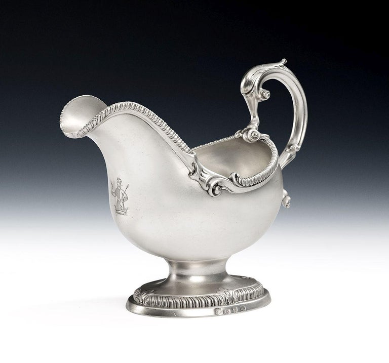 Pair of George III Sauceboats Made in London in 1767 by Parker and ...