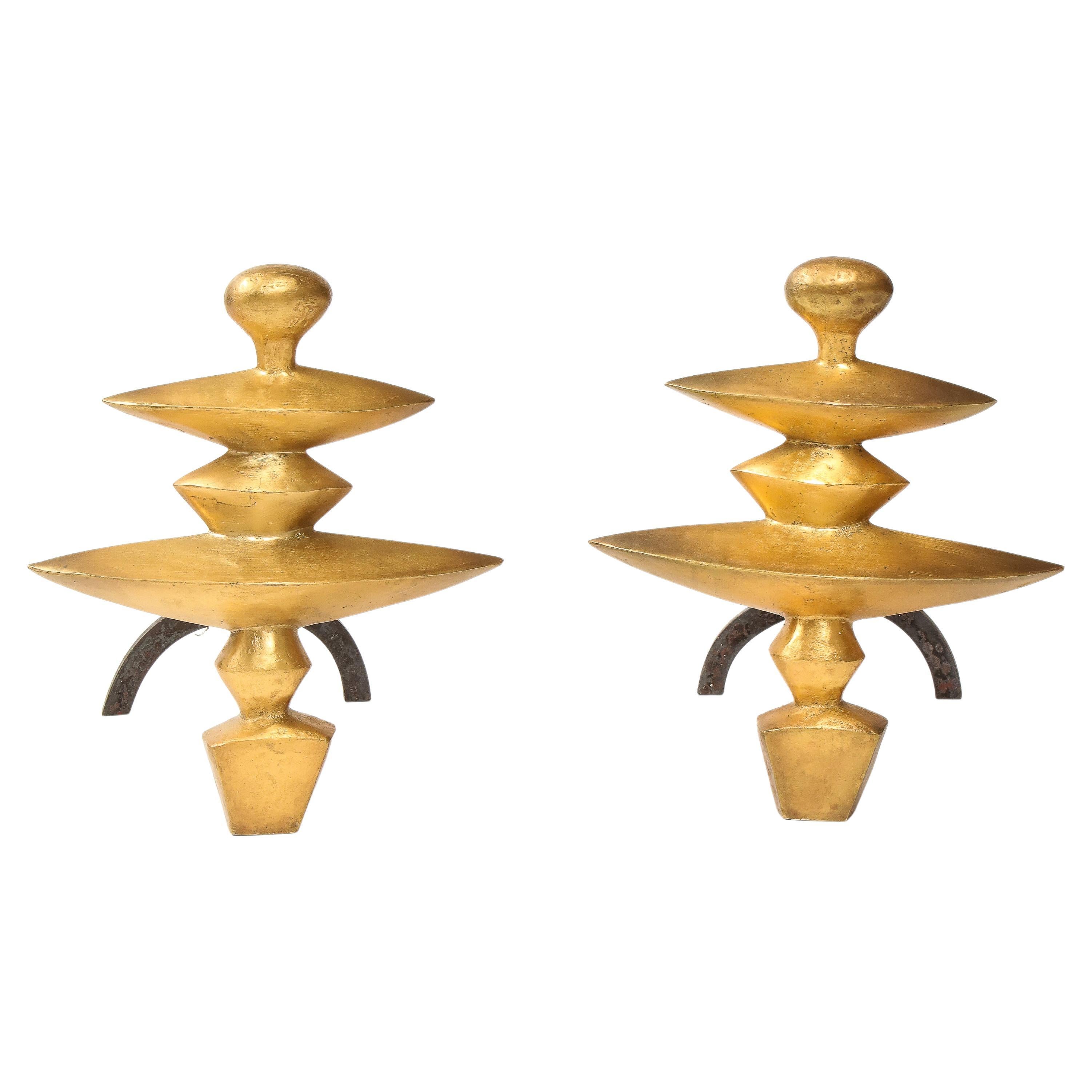 Giacometti Andiron Set at 1stDibs