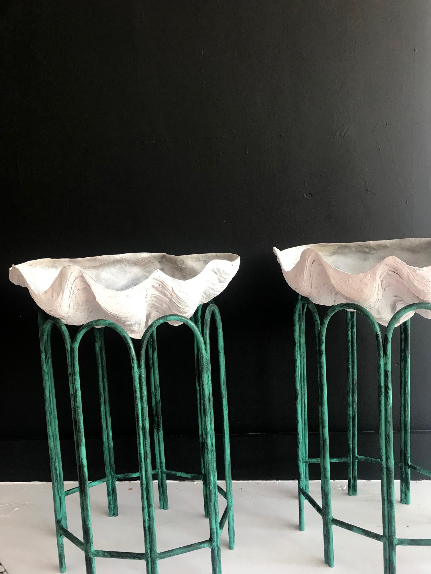 A Pair of Giant Clam Shell Jardinières or Tables by Tony Duquette at ...